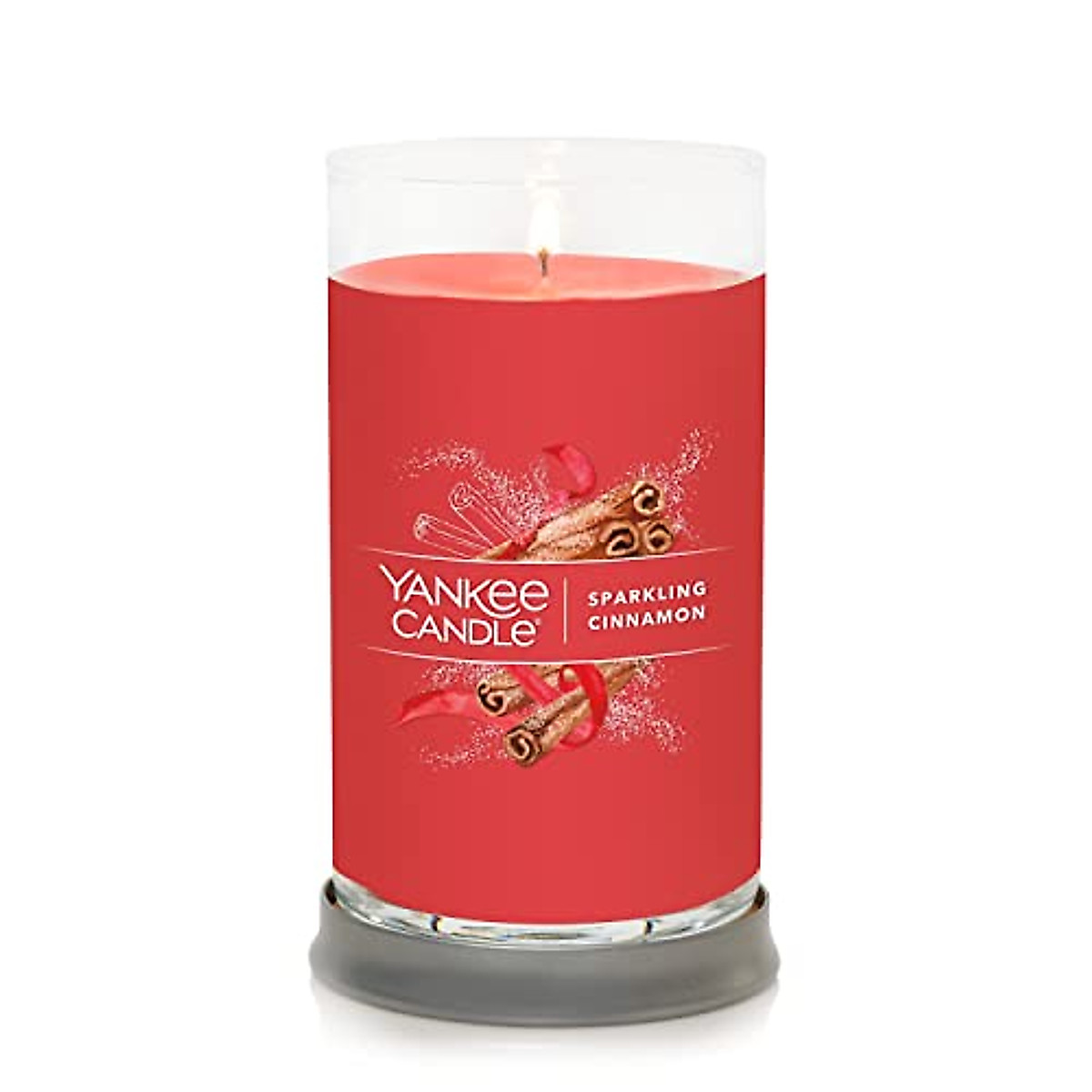 Yankee Candle Sparkling Cinnamon Signature Medium Pillar Candle, 14.25oz