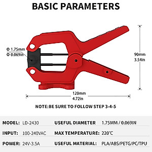 VIT SPORT 1.75mm Filament Connector | Easy Operate Filament Welder Filament Splicer for 3D Printer | Filament Fuser Filament Joiner for PLA/ABS/PC/PETG/TPU Filaments