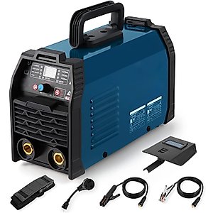 200A ARC Welding Machine, 110V/220V Dual Voltage Welder, IGBT Stick MMA Welder LED Display with Electrode Holder Work Clamp