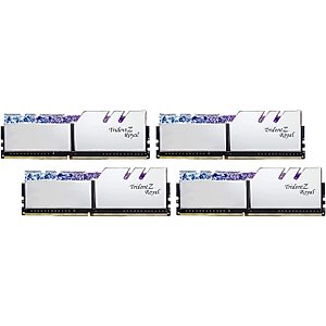 G.SKILL Trident Z Royal Series (Intel XMP) DDR4 RAM 128GB (4x32GB) 3600MT/s CL18-22-22-42 1.35V Desktop Computer Memory UDIMM - Silver (F4-3600C18Q-128GTRS)