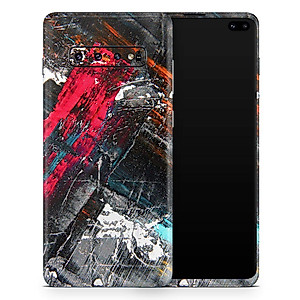DesignSkinz Abstract Grungy Oil Mess Protective Vinyl Decal Wrap Skin Cover Compatible with The Samsung Galaxy S20 (Screen Trim & Back Glass Skin)