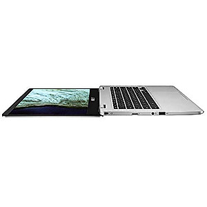 ASUS Chromebook 15.6" FHD 1080P Touchscreen with Intel Quad Core Pentium Processor N4200, 4GB RAM, 64GB SSD Storage, Webcam, 802.11AC WiFi, Bluetooth, USB3.1 Type-C, Google Chrome OS-Silver (Renewed)