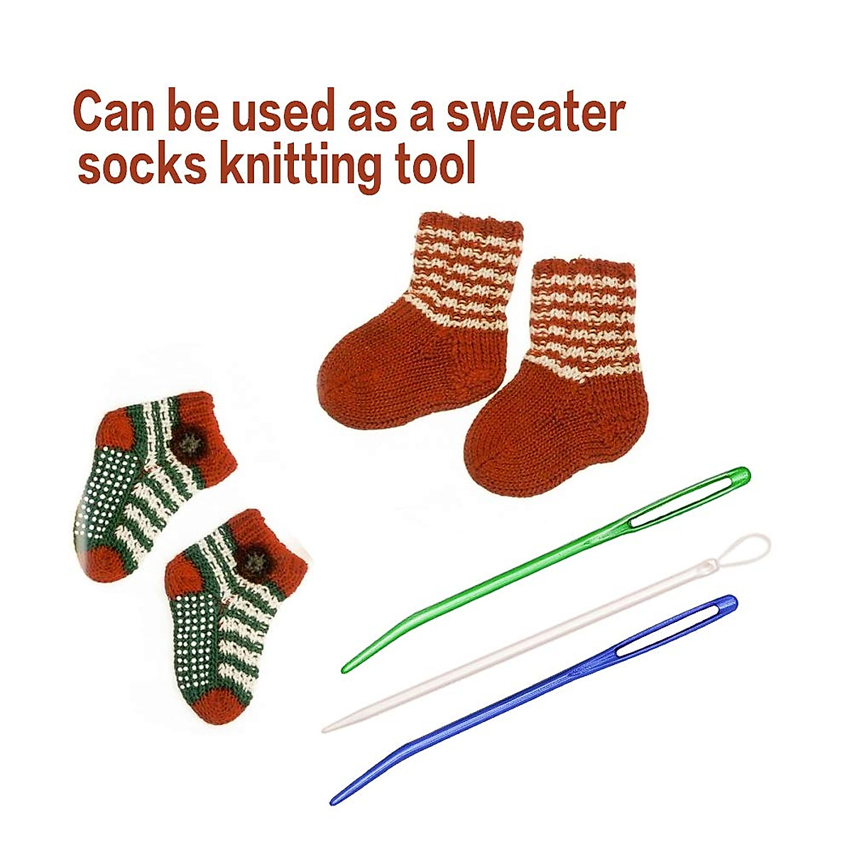 UOOU Yarn Needle, Bent Needle Tapestry Needle Set Wool Needles Large-Eye Blunt Needles Sewing Needles Weave Knitting Needles with Box (Random Color)