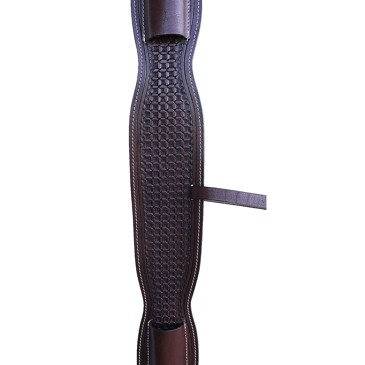 CHALLENGER Horse Western Basketweave Tooled Leather Rear Flank Brown Saddle Cinch Billets 9780BR