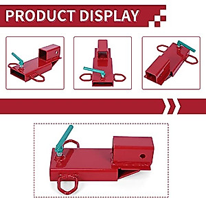 ECOTRIC New Clamp On Forklift Hitch Receiver Pallet Fork Trailer Towing Adapter 2" Insert