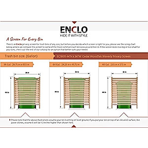 Enclo Privacy Screens EC18011 4ft H x 3ft W Waverly Outdoor Privacy Fence Panel Screen No Dig WoodTek Vinyl Louvered Kit (2-Pack), Cedar Color