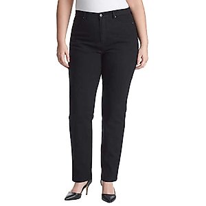 Gloria Vanderbilt Ladies' Amanda Stretch Denim Jeans, High Waisted Black Pants for Women, Business Casual