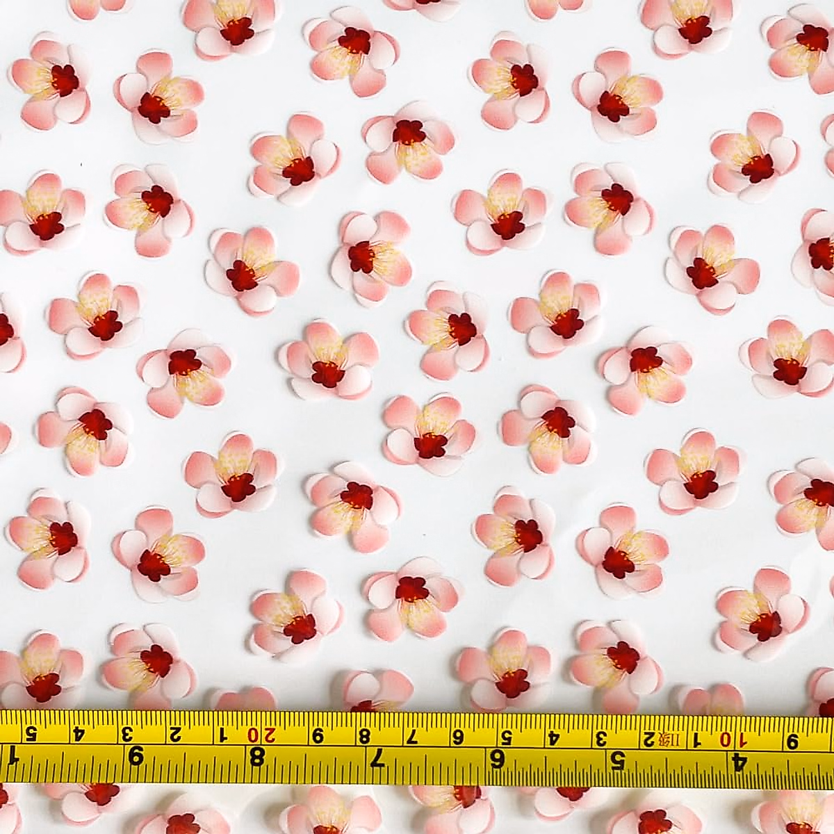 ONEART | Watercolor Floral Clear TPU Vinyl, 12" x 54" Transparent Waterproof Crystal Transparent Plastic Fabric for Bows Earrings Bags-Pink