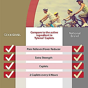 GoodSense Extra Strength Pain Relief, Acetaminophen Caplets, 500 mg, 500 Count