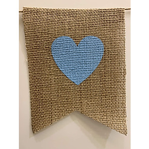 Rustic Burlap Twice Blessed Banner,Twins Baby Shower Gender Reveal Party Supplies and Decorations,Pregnancy Photo Prop,Twin Boys Girls Bunting for Nusery Room Decor