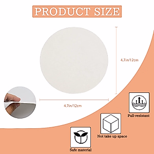 60 Sheets Round Microwave Kiln Papers Ceramic Fiber Paper, LASZOLA Oven Insulation Hot Melt Kiln Paper for DIY Glass Fusing Pottery Ceramic Fiber Insulation Blanket - 4.7 inch/ 12cm