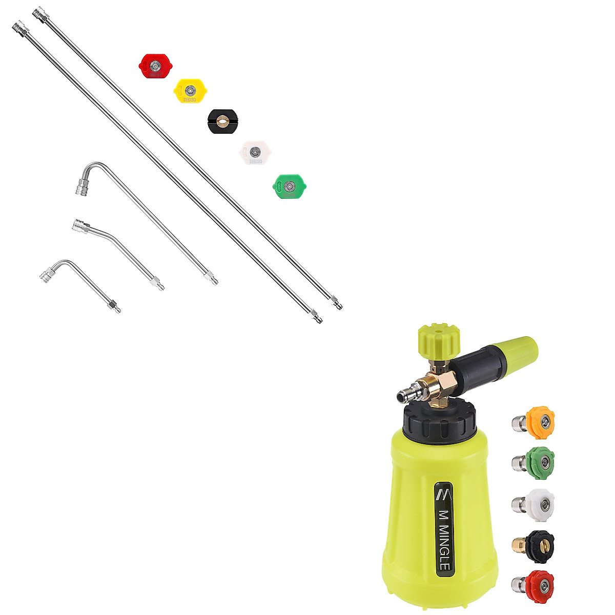 M MINGLE Pressure Washer Extension Wand, Foam Cannon for Pressure Washer