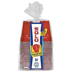 Solo Assorted 18-Ounce Color Plastic Cups, 50 Count
