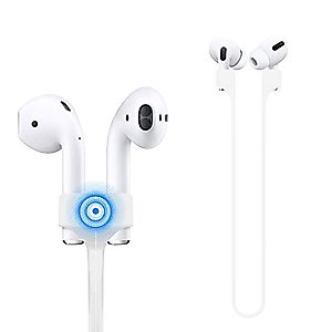 ABCOOL Compatible for Magnetic Anti-Lost Strap AirPods 1 2 3 Pro Accessory - Colorful Soft Sport String Tether Lanyard, Running Silicone Wire Cable Connector, Silica Gel Neck Rope Cord