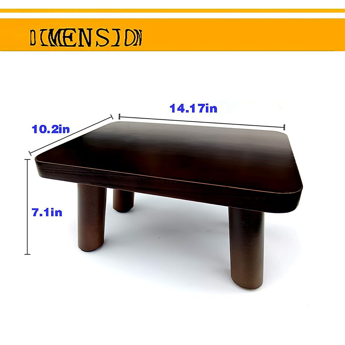Lizipai Chestnut Brand Short Stool Wooden Stool, Solid Wood Stool, Small Short Stool, Shoe Changing Stool, Solid Wood Stool, Short Stool, Bench, Adult Portable Heavy Stool, (Brown)
