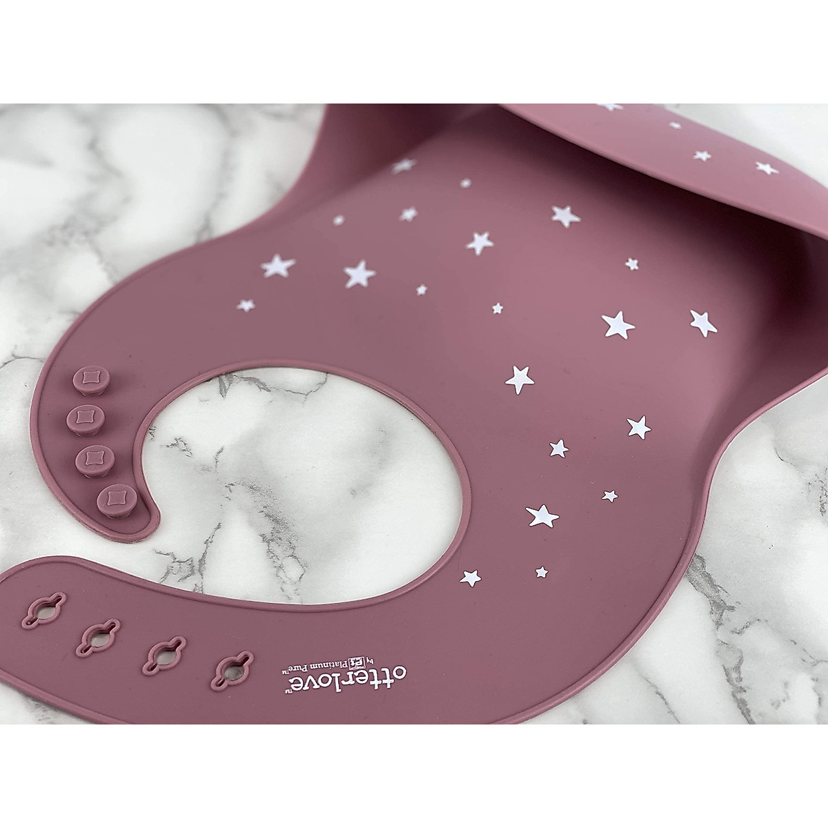 otterlove Natural Grip Silicone Cup and Waterproof Silicone Bib - Woodchuck Stars Bundle