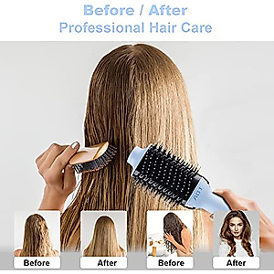 Hot Air Brush, 4 in 1 Hair Dryer Brush & Volumizer, One Step Blow Dryer Suitable for Straight and Curly Hair, Ceramic Coating Achieve Salon Styling at Home 1200W