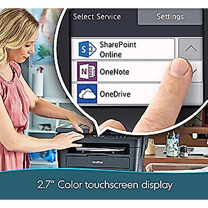 New Brother HL-L23 95DW Compact Monochrome Laser Printer, Cloud-Based Print & Scan,Flatbed Copy & Scan,Wireless Printing,Durlyfish USB Printer Cable,E