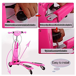 SZNWJ ygqtbc Flicker Scooter Perfect for Children Aged 2+,LED Light-Up Wheels Foldable Adjustable Kick Scooter Aluminum Outdoor use (Color : Green)