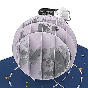 PopLife Love You to the MOON and Back 3D Pop Up Card - Valentine’s Day Card, Happy Birthday, Anniversary Surprise, Just Because, Mother's Day, Father's Day - for Husband, for Wife, for Son, for Daughter, for Mom, for Dad, for Grandson, for Granddaughter