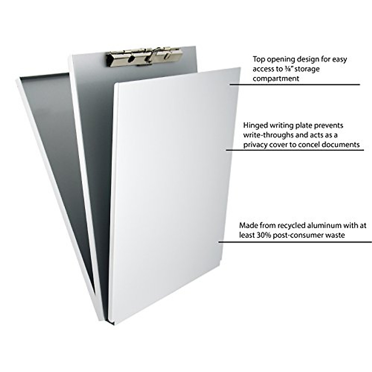 Saunders Recycled Aluminum A-Holder Form Holder – Letter Size Form Holder with Hinged Writing Plate. Office Supplies