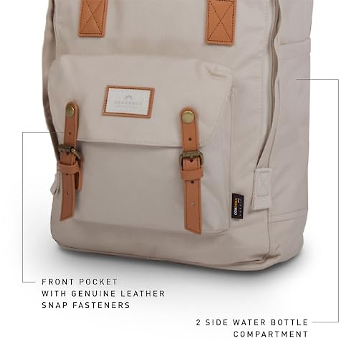 Doughnut Travel Laptop Backpack, Slim Durable Daypack Backpacks, Water Resistant Computer 18L Bag for Men & Women Fits 14 Inch Notebook(CLASSIC STONE)