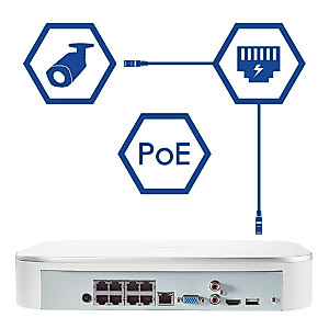 Lorex 4K Ultra HD 8-Channel Fusion Series PoE Network Video Recorder with 2TB Storage, Smart Motion Detection and Smart Home Compatibility