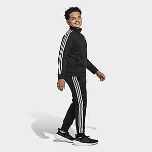 adidas boys Iconic Tricot Jogger Track Pants, Iconic Black, X-Large US