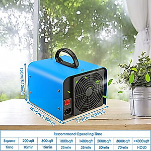 Ozone Generator Air Purifier 20000 mg/h,Mryitcal Industrial/Commercial/Home Ozone Generator,for Rooms,Cars,Smoke and Pets