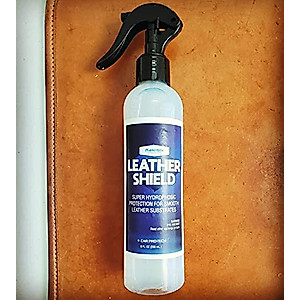 Nanotech Surface Solutions Leather Shield - Leather Conditioner & Sealer - SiO2 & Wax Blend for Use on Car Interiors, Leather Apparel, Shoes, Boots, Bags, Furniture & More - 8 Oz.