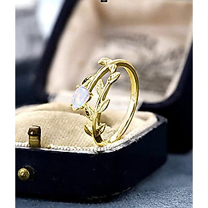 PRAYMOS Gold Rings for Women Trendy 925 Sterling Silver Leaf Rings Adjustable Thumb Rings Jewelry Rings