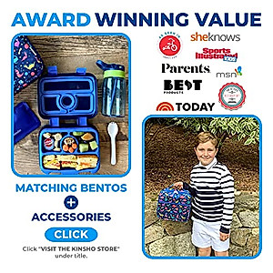 Lunch Box for Kids with Ice Pack, Boys Lunch-Box Insulated Bag for Toddlers Kids Baby Boy Daycare Pre-School Kindergarten, Large Snack Container Boxes for Kid Lunches, Bento Bag, Blue Space Dinosaur