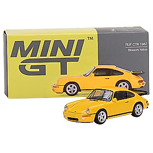 1987 RUF CTR Blossom Yellow with Black Stripes Limited Edition to 3000 Pieces Worldwide 1/64 Diecast Model Car by True Scale Miniatures MGT00419