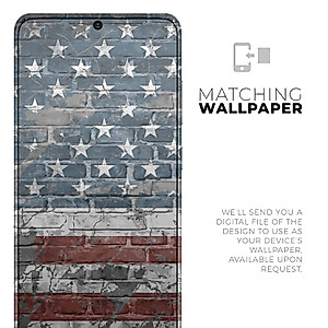 DesignSkinz Vintage USA Flag Protective Vinyl Decal Wrap Skin Cover Compatible with The Samsung Galaxy S20 (Screen Trim & Back Glass Skin)