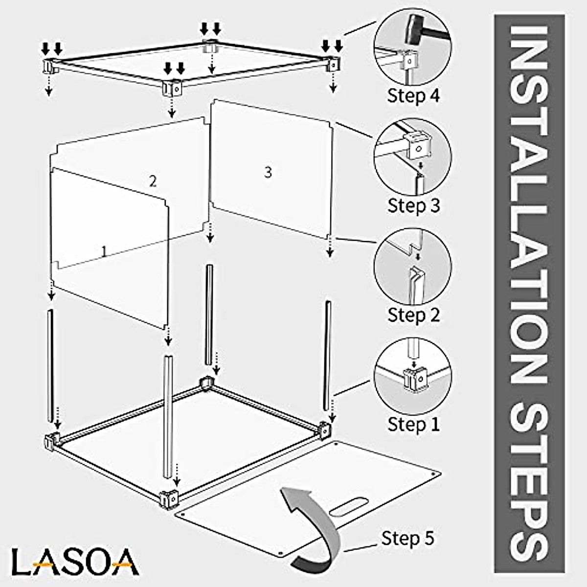LASOA Clear Acrylic Shoe Box, Foldable Stackable Plastic Shoe Box Magnetic Side Open Fully Transparent Sneaker Display Box Containers, Shoe Organizer for Booties, Sneakers, Collectibles, 2 Pack