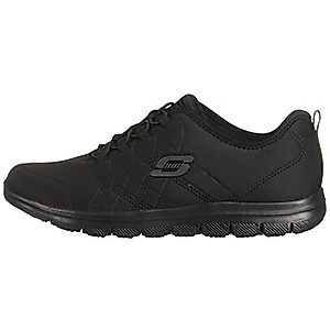 Skechers Women's Ghenter Srelt Work Shoe, Black, 8.5 M US