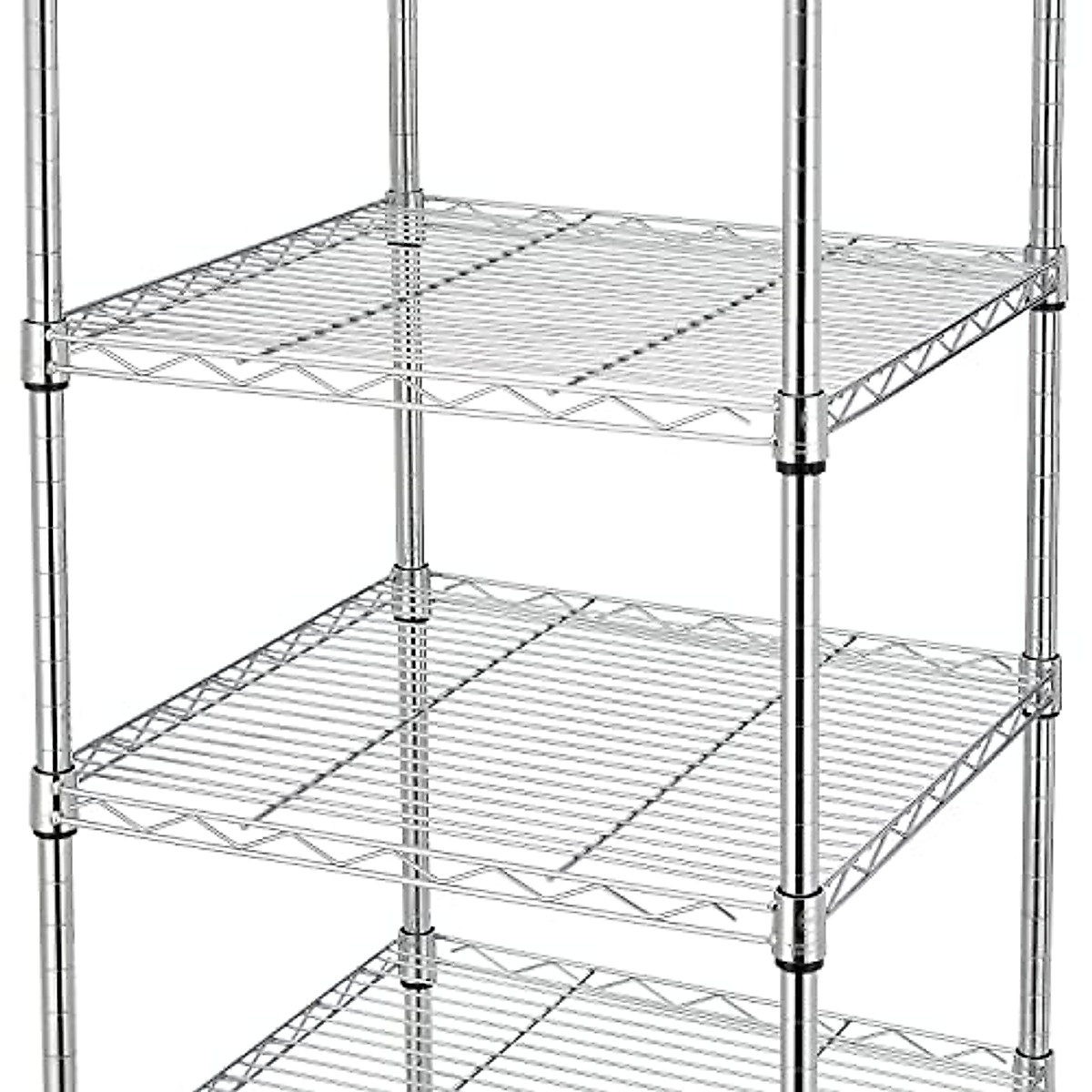 Finnhomy Heavy Duty 5 Tier Wire Shelving Unit, 18x18x59-inches 5 Shelves Storage Rack, Metal Shelving with Thicken Steel Tube, NSF Certified, Chrome