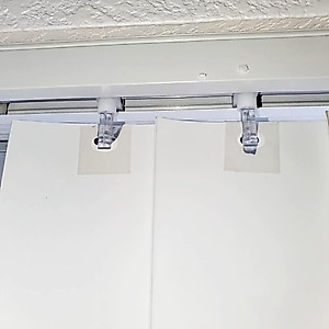 100 Sets (200Pcs) Clear Vertical Blind Repair Tabs, Blinds Replacement Slats Fixers Parts, Fold Design Blind Repair Vane Savers, Pre-Cut Horizontal Blinds Repair Clips (White)