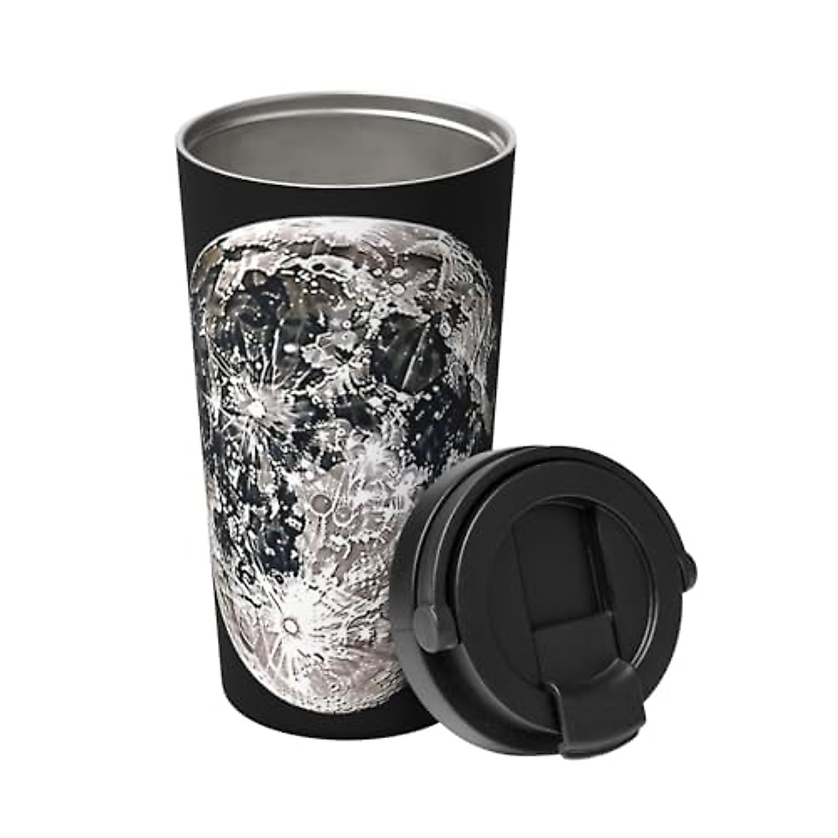 WANGXUEE Night Sky Full Moon Print 500ml Stainless Steel Travel Tumbler Double Wall Vacuum Insulated Coffee Mug