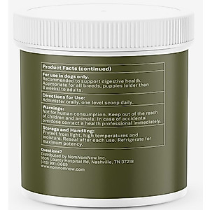 Nom Nom Dog GI-Targeted Probiotic Support - with Prebiotic Fiber, Inulin, and Saccharomyces boulardii - Gut Health Dog Probiotics for Gastrointestinal and Stomach Relief (GI Powder)