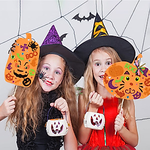 485Pcs Halloween Crafts for Kids Foam Pumpkins for Crafts DIY Pumpkin Decorating 30 Kits Pumpkin Stickers Halloween Arts and Crafts for Kids Fall Halloween Activities Decorations Party Favors Supplies