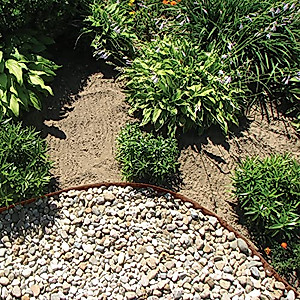 EasyFlex Aluminum Landscape Edging Project Kit, 4 Metal Garden Edging Pieces with Spikes, 24' Kit, Bronze