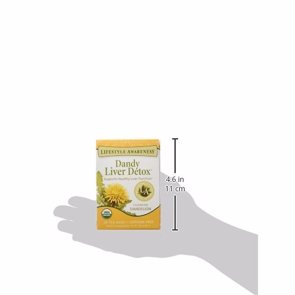 Lifestyle Awareness Teas, Caffeine Free Dandy Liver Detox Tea, 20 Count