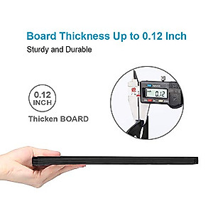 Comix Magazine File Holder, Sturdy Plastic Desk Organizers and Storage File Folder for Office Organization, Binder Organizer with 4 Compartments Storage Organiser Box, Black