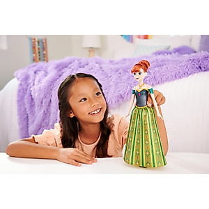 Mattel Disney Frozen Toys, Singing Anna Doll with Signature Clothing, Sings “For the First Time in Forever” from the Movie Frozen