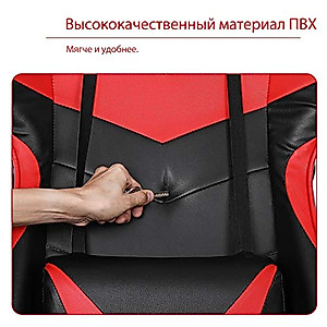 ZLBYB Executive Office Chair - High Back Office Chair with Footrest and Thick Padding - Reclining Computer Chair with Ergonomic Segmented Back, Black (Color : E)