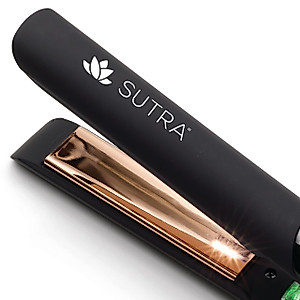 Sutra Professional IR2 Flat Iron | Ionic Infrared, 1-inch Rose Gold Titanium Plate - Hair Straightener with Adjustable Digital Temperature, Auto Shut Off, Swivel Cord