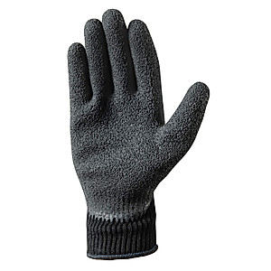 Wells Lamont Cold Weather Latex Grip Versatile Winter Work Gloves | Cut & Tear Resistant | 2-Pair Pack, Large (526LN) , Black