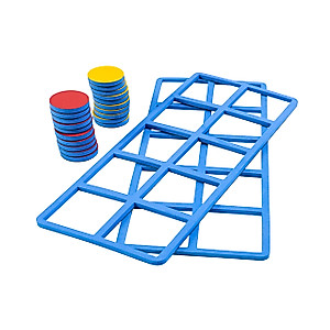 LEARNING ADVANTAGE Giant Magnetic Foam Ten Frames - 2 Frames with 20 Disks - Early Math Manipulative - Teach Number Concepts and Operations