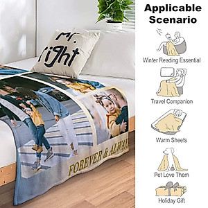 D-Story Custom Blanket with Text Photos,Personalized Customized Picture Blankets for Family Friends Kids Used as Souvenir Birthday Gifts 5 Photos Collage